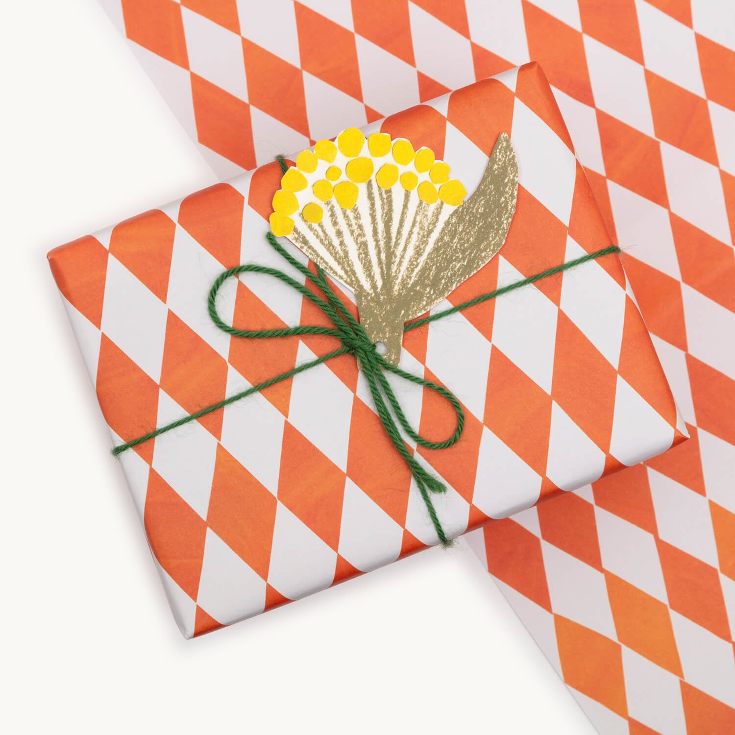 Orange Diamond Gift Wrap – Hadley Paper Goods