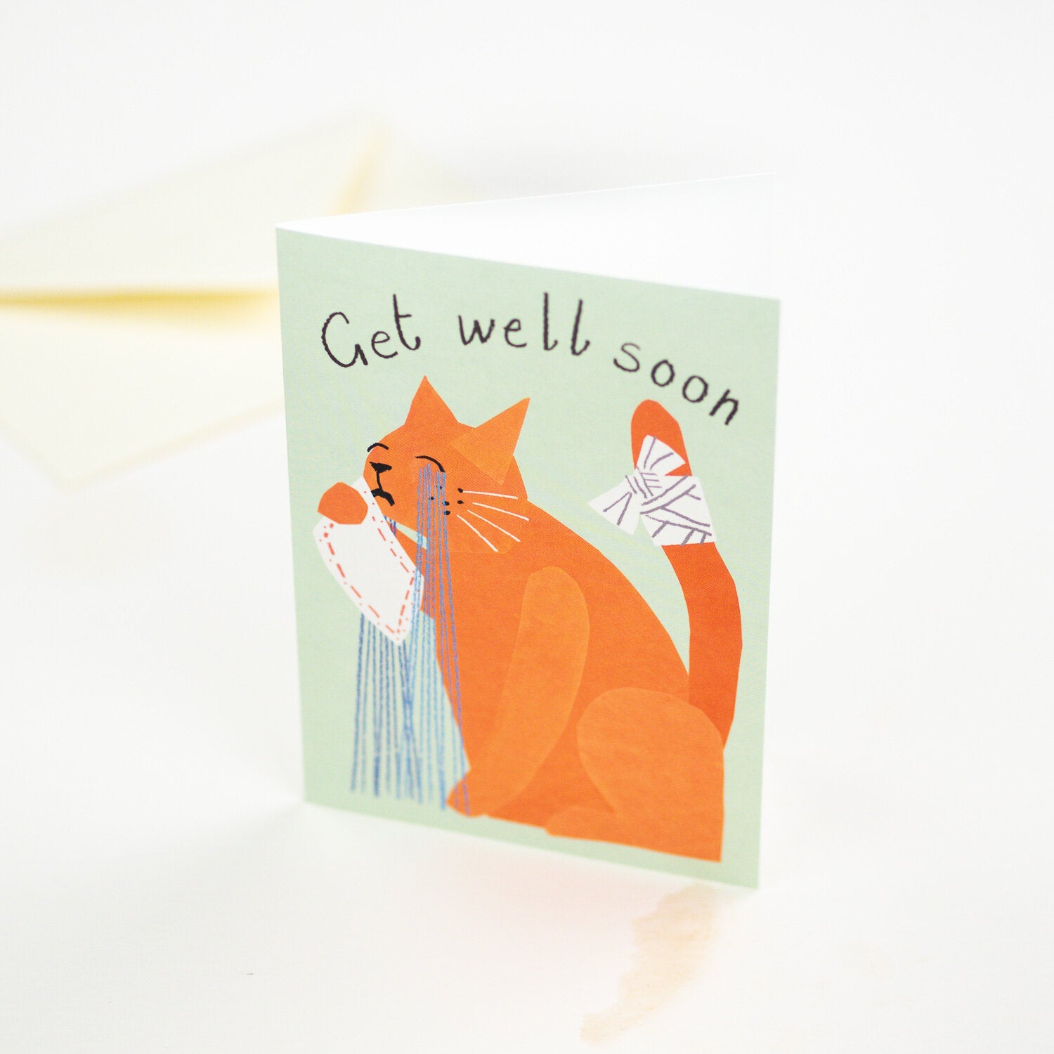 Get Well Wishes For Cats Printable Get Well Soon Card Kitty Cat Get
